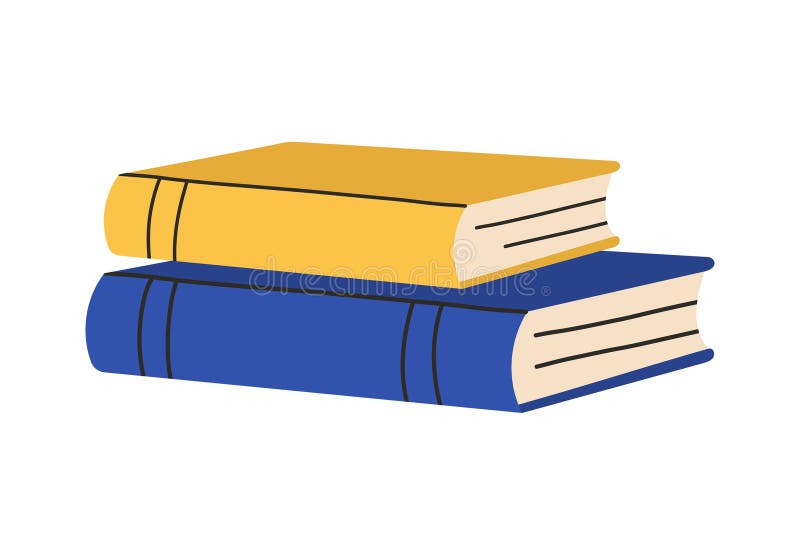 Stack of Colorful School Books in Flat Cartoon Style. Educational ...
