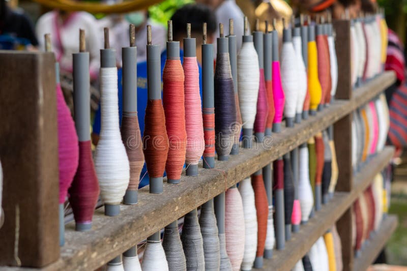 Stack of Colorful Silk Rolls Stock Photo - Image of stack, mast: 301382024