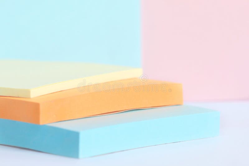 Stack of Colorful Sticky Note Paper Stock Image - Image of sticky ...