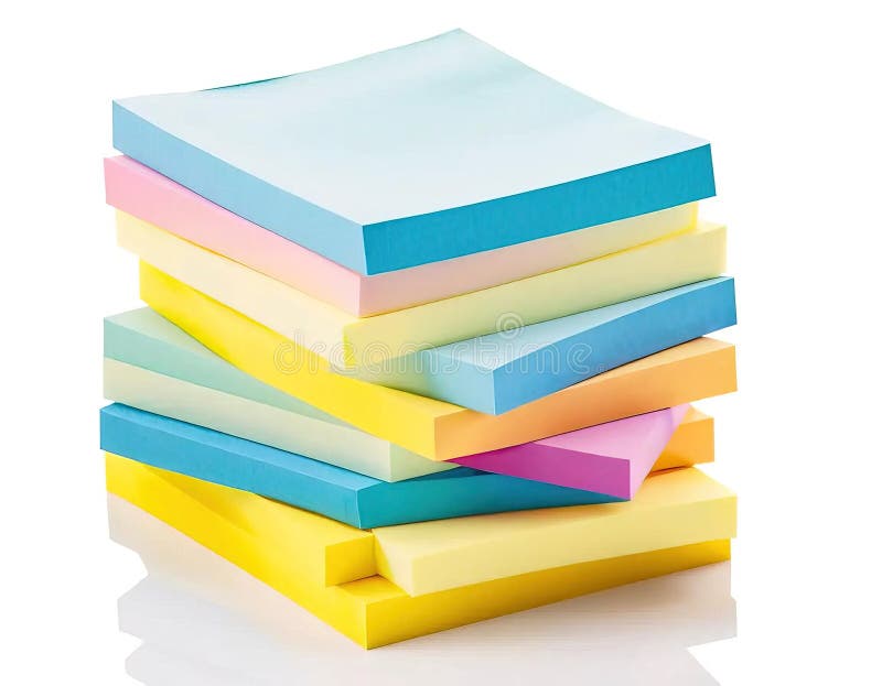 A Stack of Colorful Sticky Notes with Different Colors and Sizes AI ...