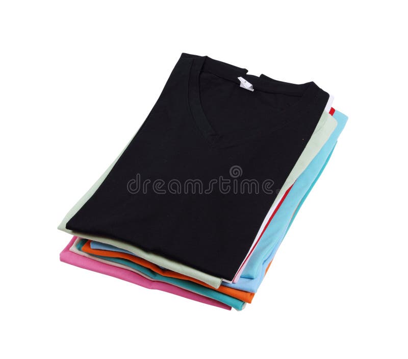 Stack of colorful t-shirt stock image. Image of clothe - 40660143