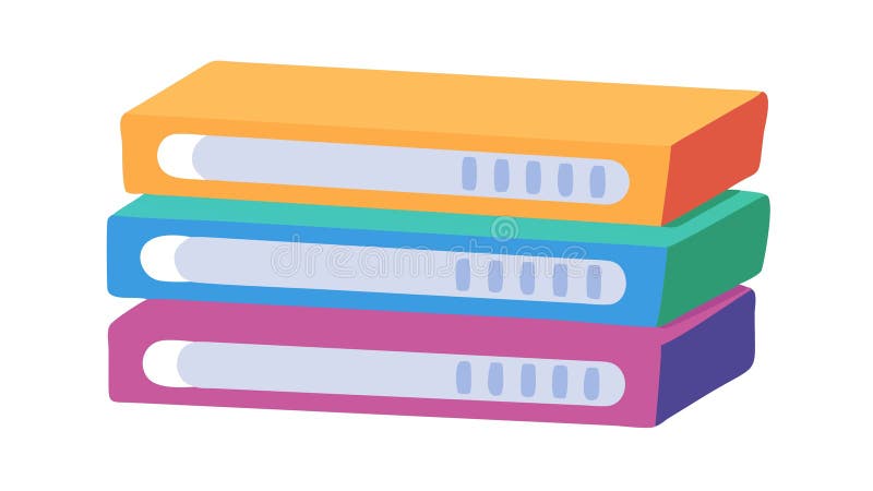 Stack of Colorful Textbooks Educational Material Icon, Vector Design ...