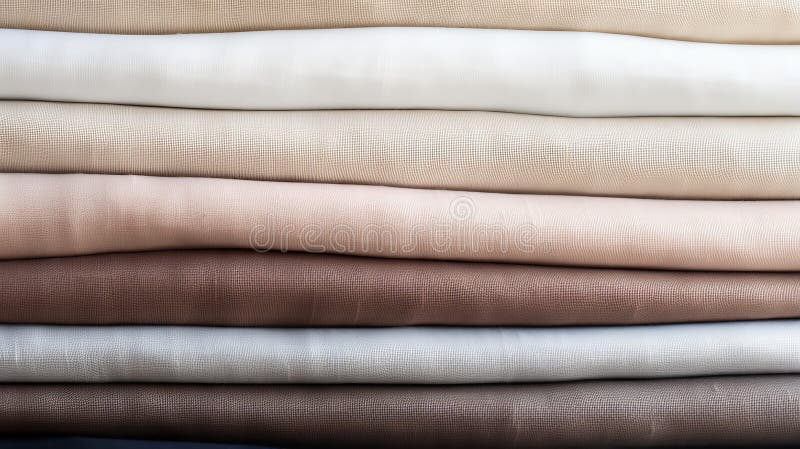 Pastel Linen Texture: a Stack of Brown, White, and Beige Linens Stock ...