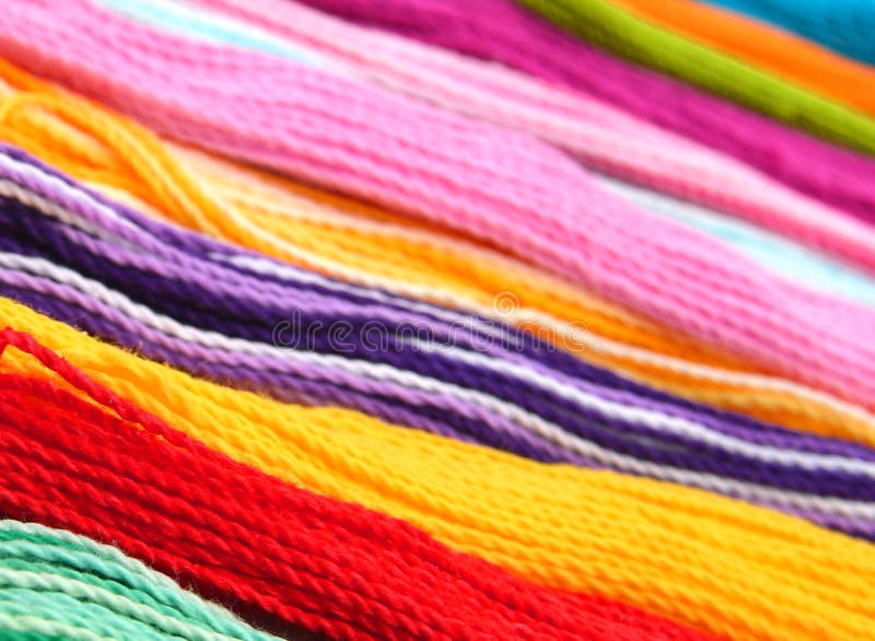 Stack Colorful Threads on Background Stock Image - Image of thai ...