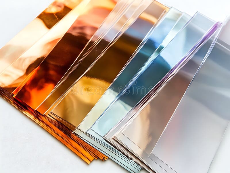 Stack of Colorful Transparent Sheets, Various Shades and Textures Stock ...