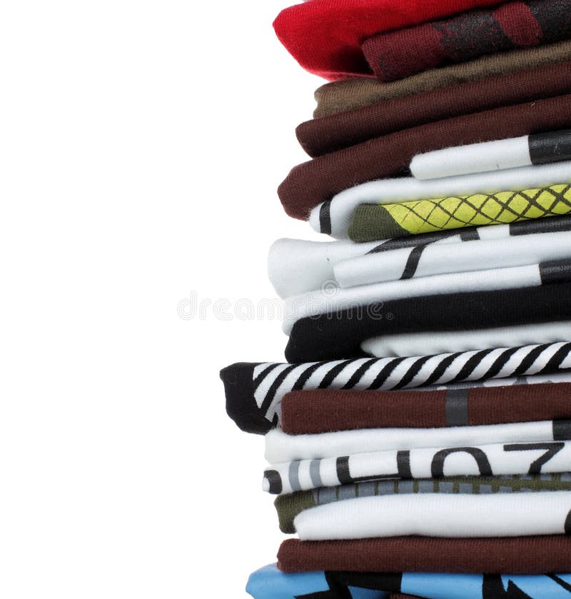 Stack of colorful tshirt stock photo. Image of isolated - 17611616