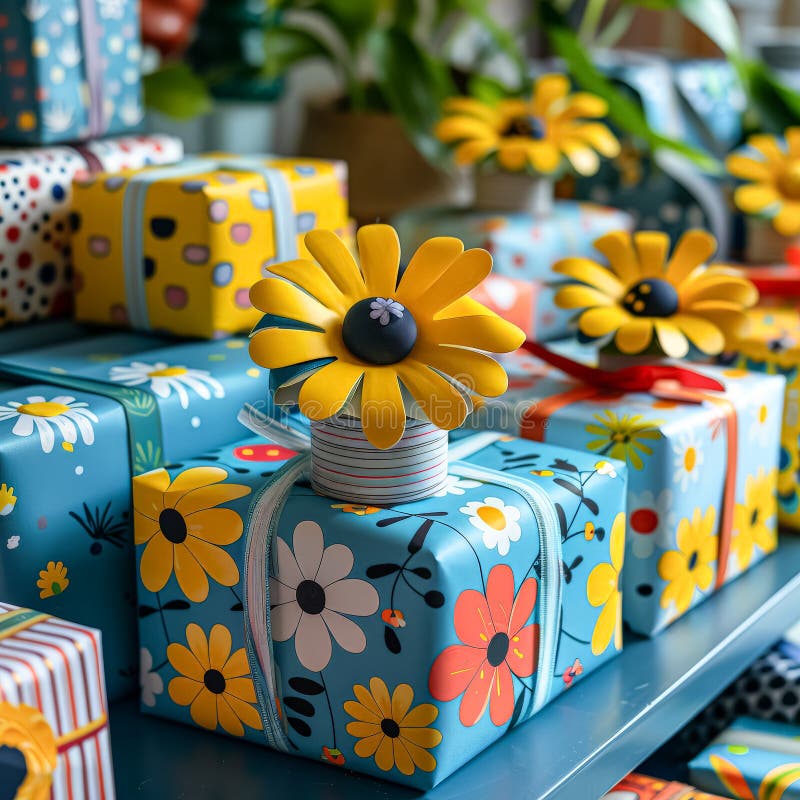 A Stack of Colorful Wrapping Paper with Various Patterns and Designs ...