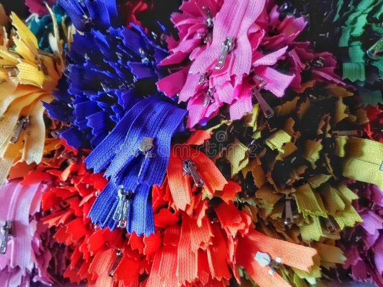 Stack of Colorful Zippers. Perfect for Use As a Texture or Background ...