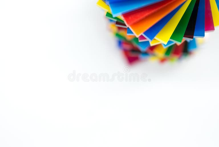 Stack of Coloured Cast Acrylic Sheet Stock Image - Image of business ...