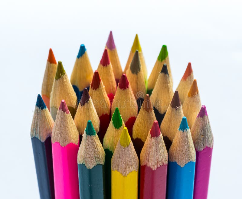 Stack of Coloured Children`s Pencils Stock Photo - Image of sharpened ...