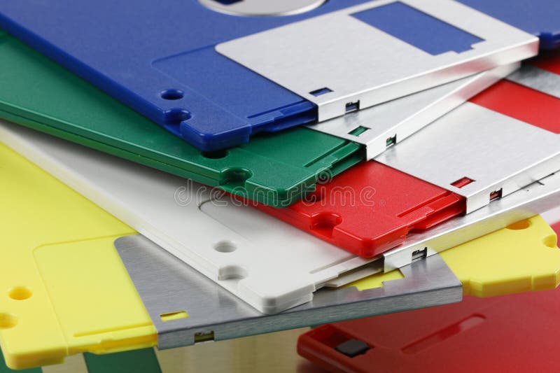 Stack of Coloured Floppy Discs, 1,44 MB 3,5 Inch Stock Image - Image of ...