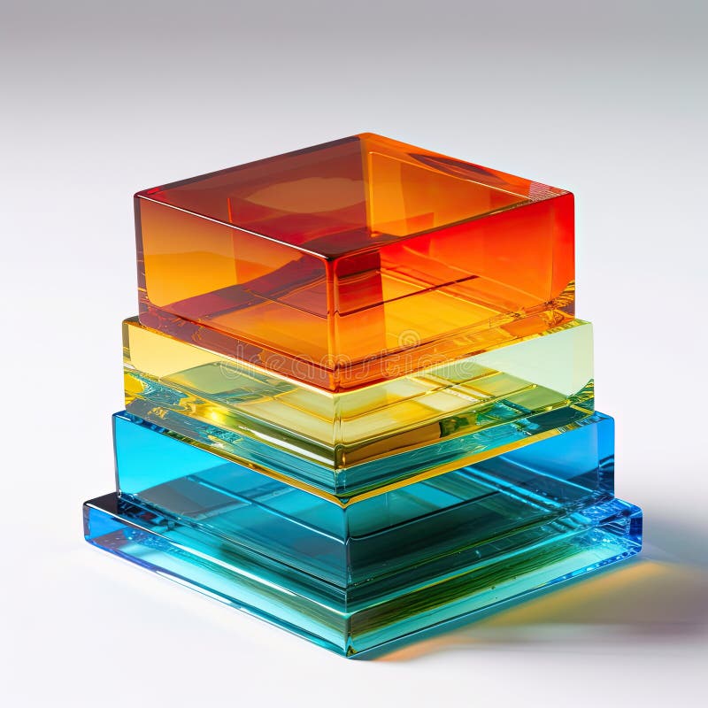 Stack of Colourful Acrylic Glass Samples Stock Image - Image of color ...