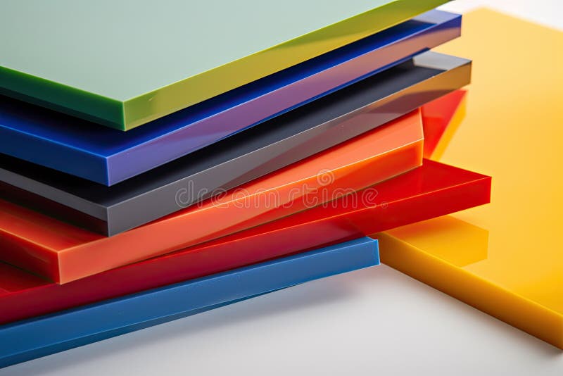 Stack of Colourful Acrylic Glass Samples Stock Image - Image of stack ...