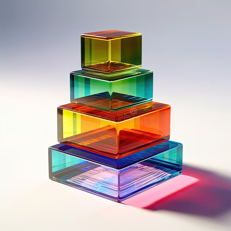 Stack of Colourful Acrylic Glass Samples Stock Photo - Image of texture ...