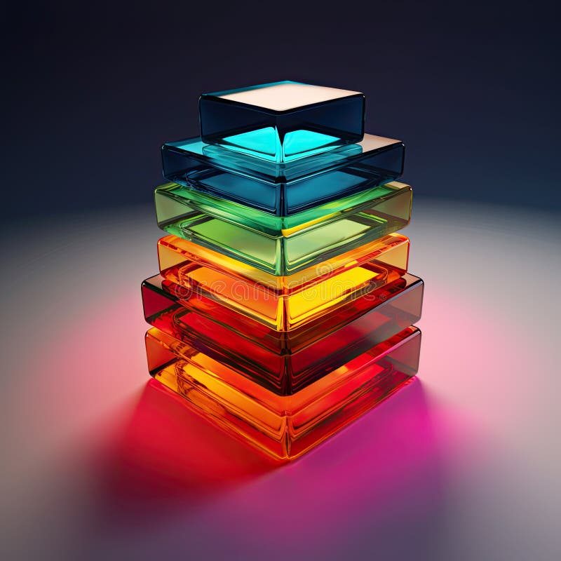 Stack of Colourful Acrylic Glass Samples Stock Image - Image of glass ...