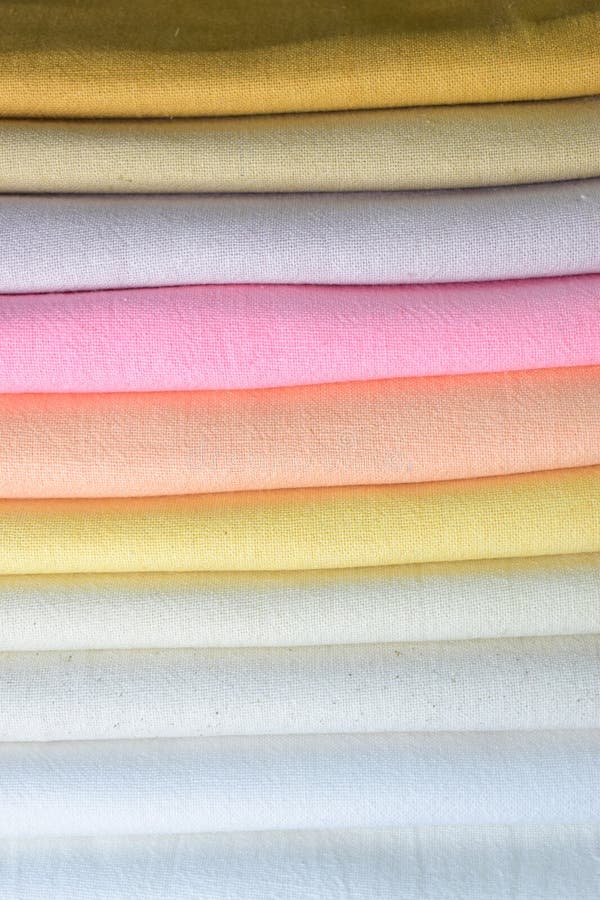 Stack of Colourful Cotton Clothes, Pile of Clothing on White Background ...