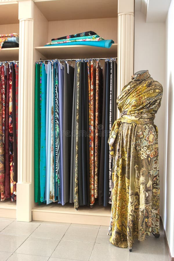 Stack of Colourful Folded Fabric Stock Image - Image of neat, craft ...