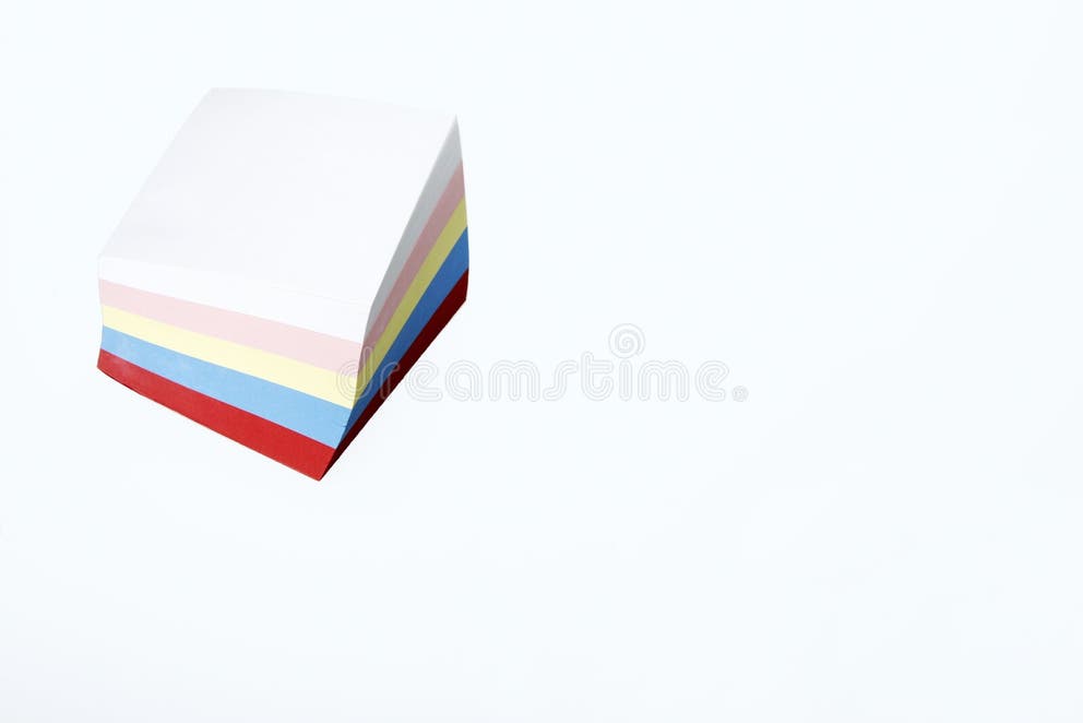 A Stack of Colourful Notepad Stock Photo - Image of background, yellow ...