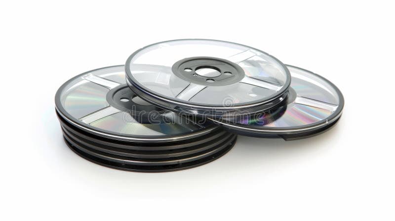 A Stack of Compact Disks on a White Surface Stock Image - Image of ...