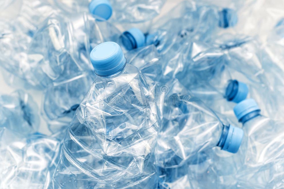 Stack of Compressed Plastic Bottles Stock Photo - Image of compressed ...