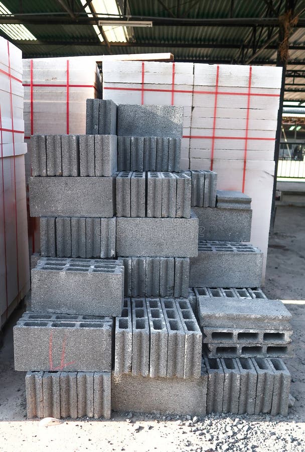 Stack of concrete blocks stock photo. Image of built - 162270870