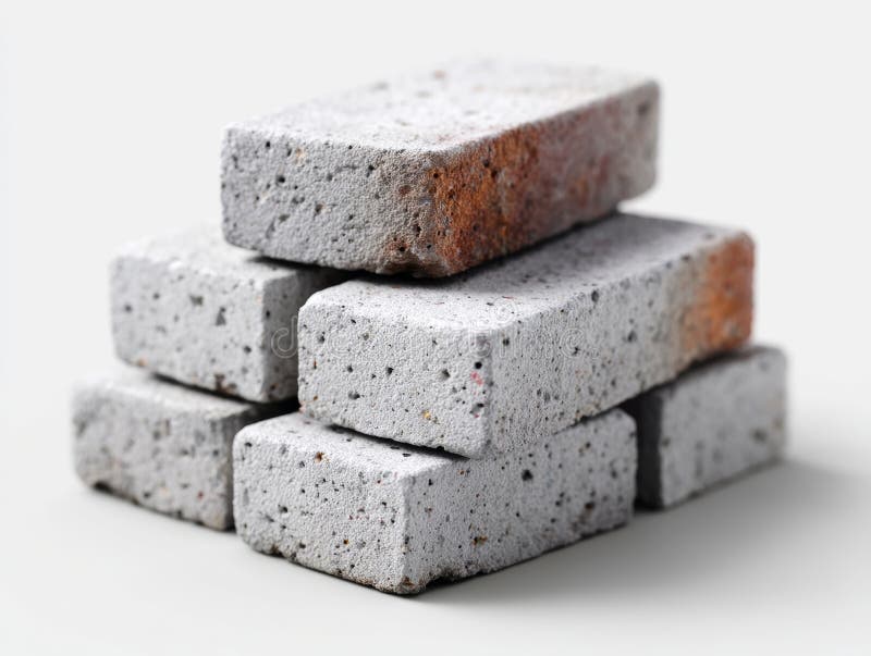 A Stack of Concrete Blocks Stacked on Top of Each Other Stock Photo ...