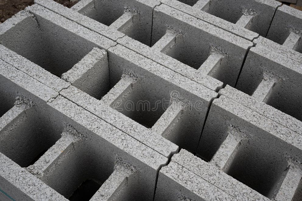 Stack of Concrete Masonry Blocks Stock Image - Image of stack ...