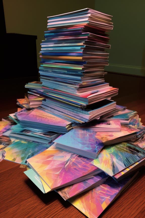 Stack of Conference Brochures and Pamphlets Stock Illustration ...