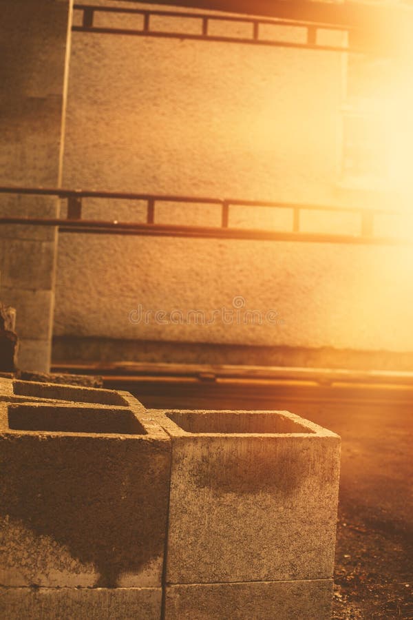 Stack of Construction Blocks. High Quality Photo. Stock Image - Image ...