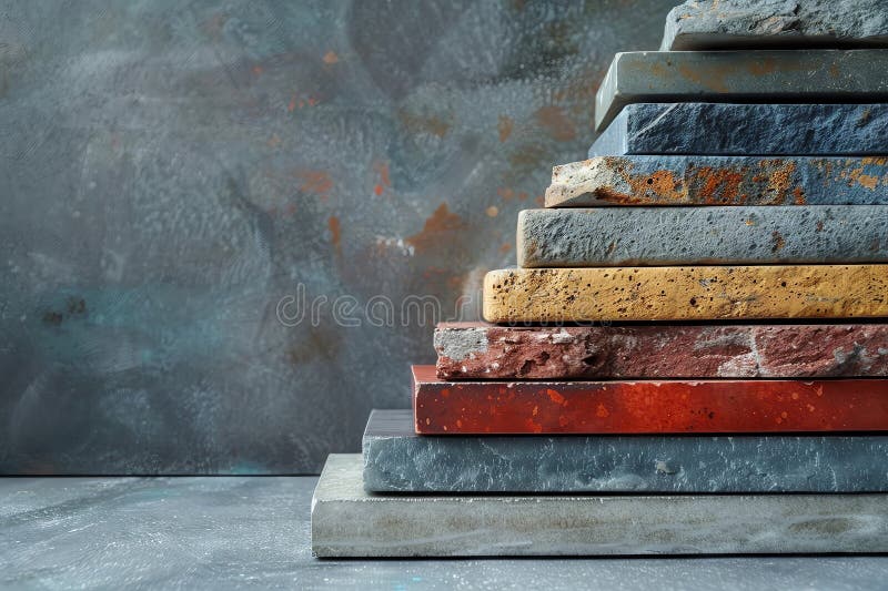Stack of Construction Materials, Clean and Organized Background, Space ...