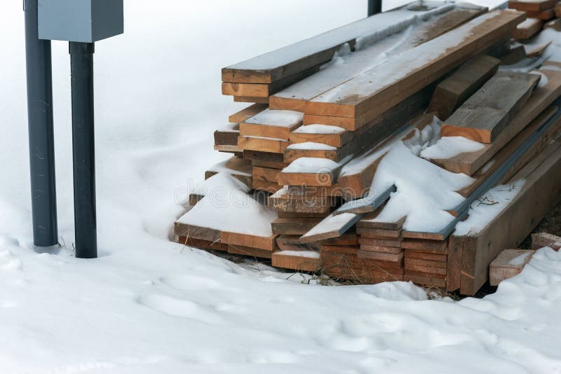 Stack of Construction Materials Stock Photo - Image of stack, timber ...