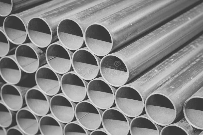 Stack of Construction Metal Pipes Stock Photo - Image of pipes, pipe ...