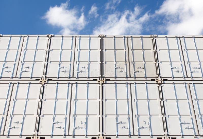 Stack of Container Shipping at Dockyard Stock Photo - Image of jetty ...