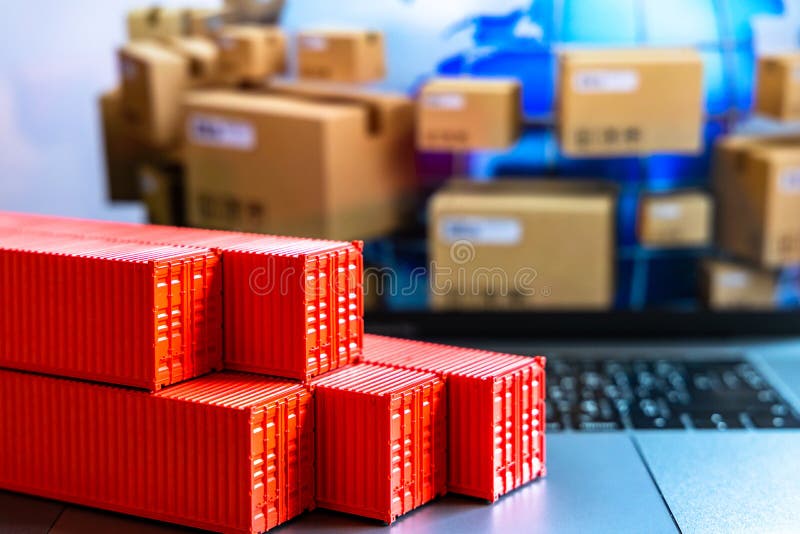 Stack Of Containers Box, Cargo Freight Ship For Import Export Logistics ...