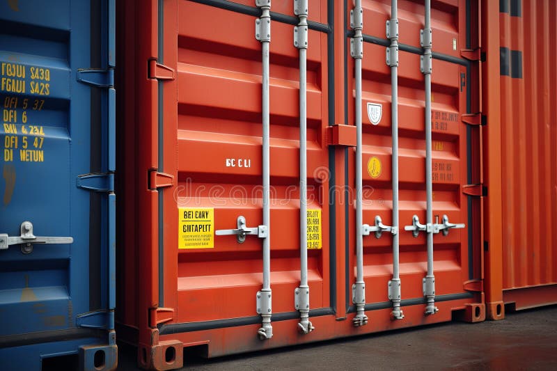 Stack of Containers Cargo Ship Import or Export in Harbor Port, Cargo ...