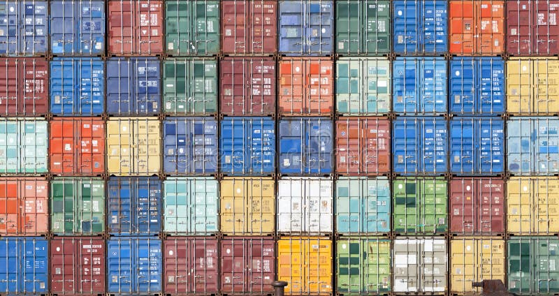 Shipping Containers Pattern Editorial Image - Image of cargo, colorful ...
