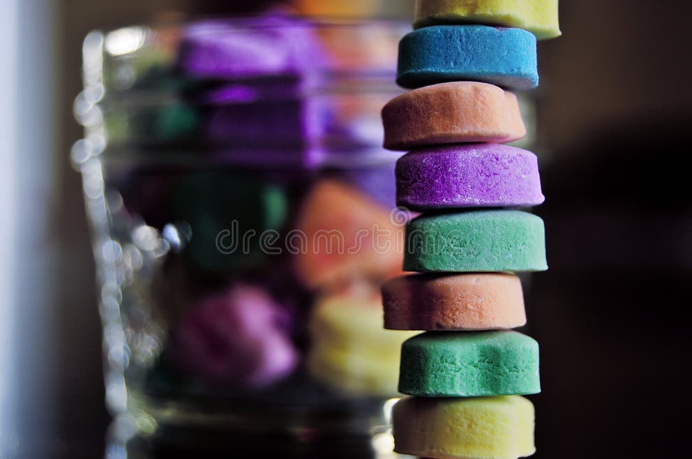 Stack of Conversation Hearts Stock Photo - Image of green, holiday ...