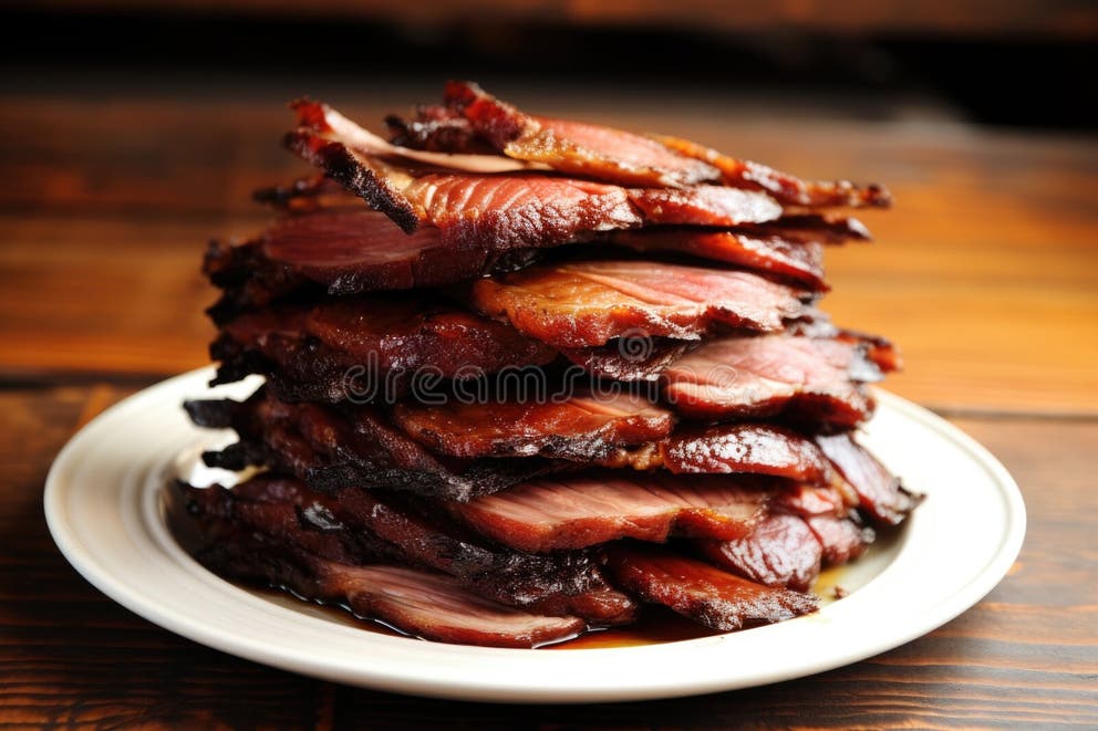 Stack of Cooked Duck on a Plate Stock Illustration - Illustration of ...