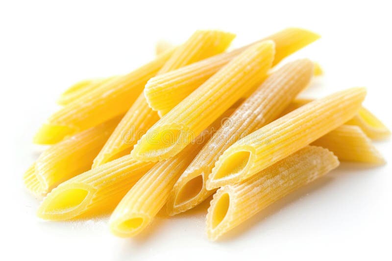 A Stack of Cooked Pasta on a Clean White Surface Stock Photo - Image of ...