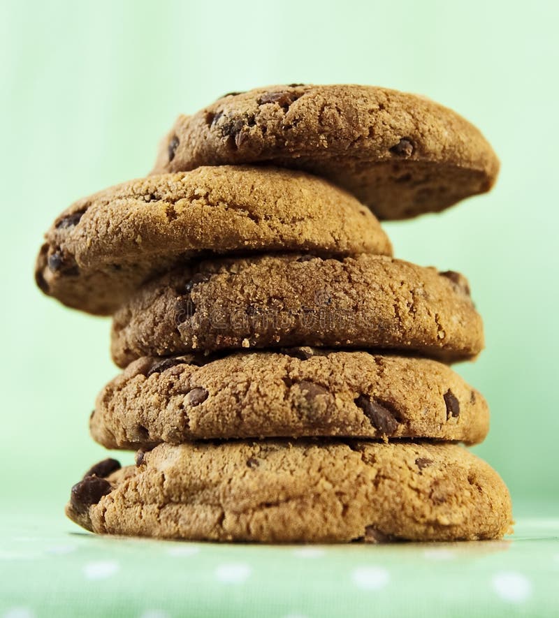 Stack of cookies stock photo. Image of piled, green, cutout - 11015082