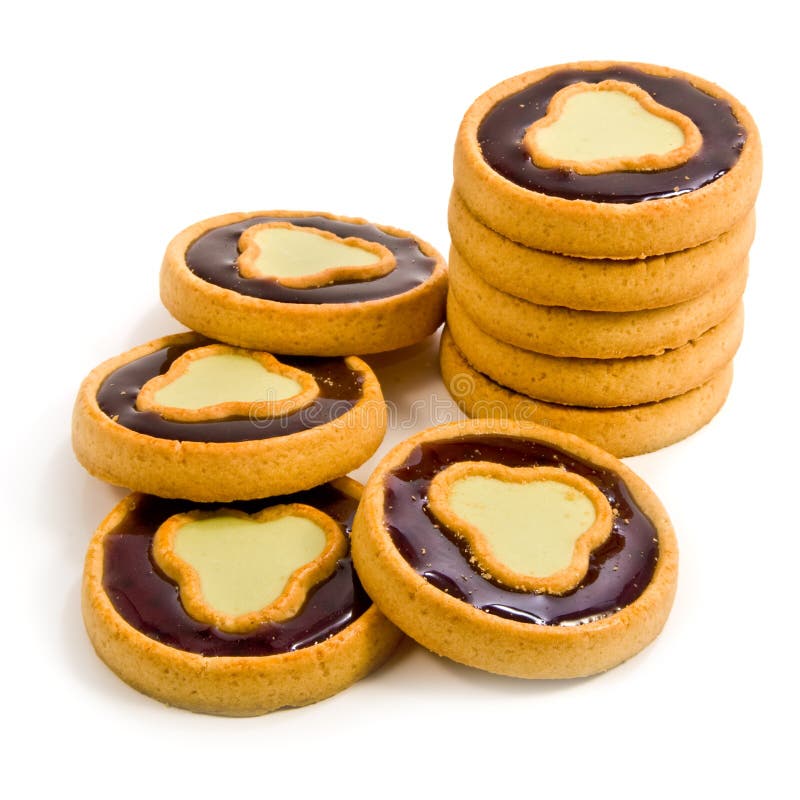 Stack of cookies isolated stock photo. Image of pile, delicious - 8260612