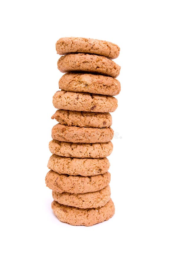 A Stack of Cookies with Chocolate Chips Stock Image - Image of bakeries ...