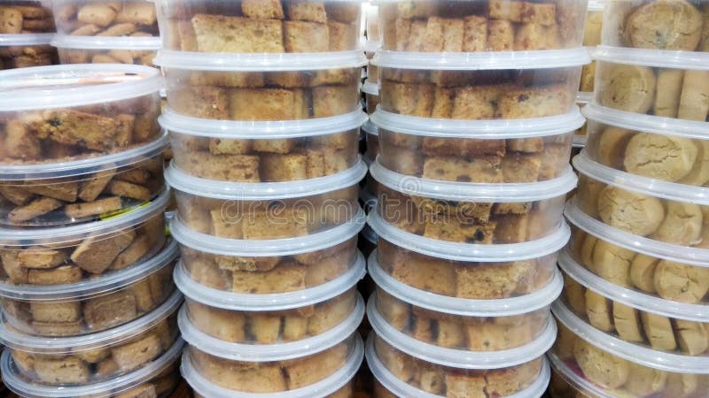 Stack of Boxes Full of Cookies Stock Photo - Image of market, delight ...