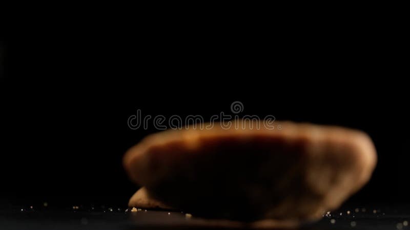 Stack of Cookies Falling on Table. Stock Footage - Video of background ...