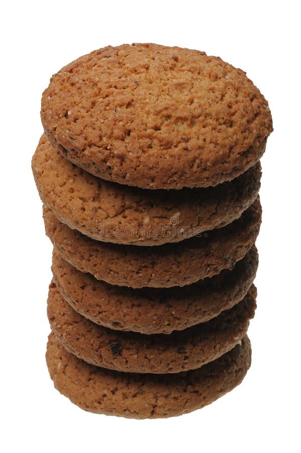 A Stack of Cookies, Isolated Stock Image - Image of goods, isolated ...