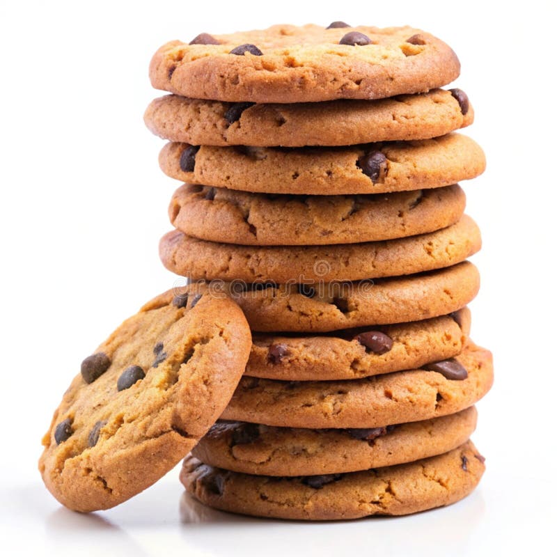 Stack of Cookies Isolated on White Background Stock Illustration ...