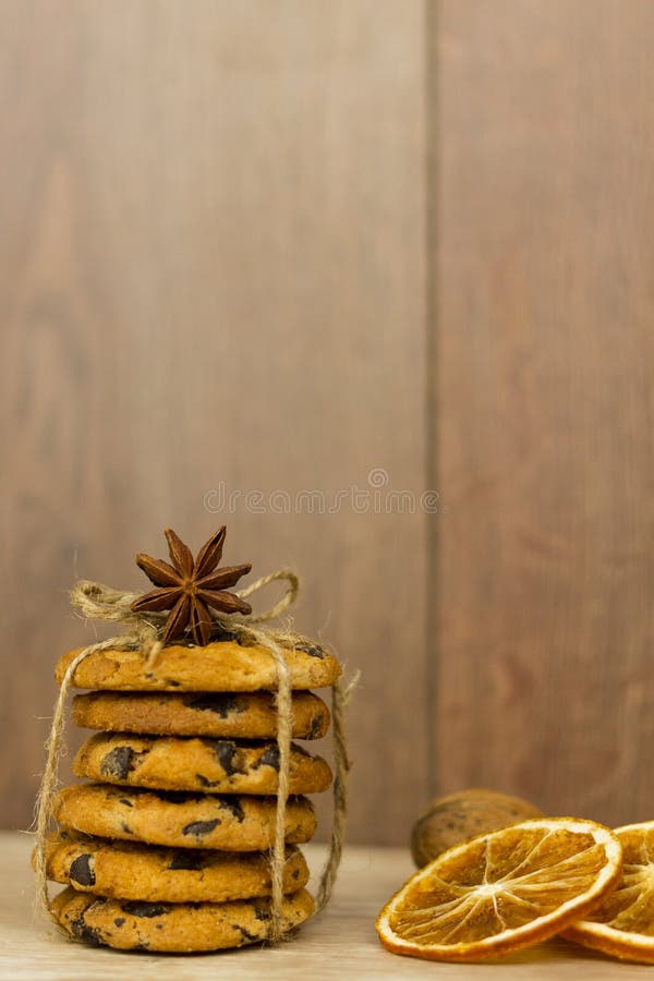 A Stack of Cookies Tied with String Stock Photo - Image of closeup ...