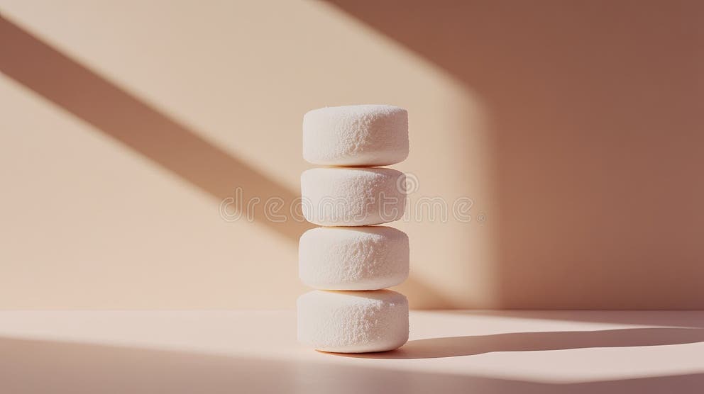 Stack of Cool Elements Casting Symmetrical Shadows, Edible Minimalism ...