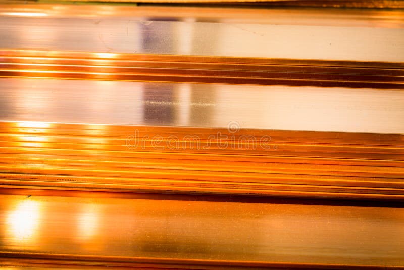 Stack of Copper Sheets. Copper Stock Photo - Image of metal, copper ...