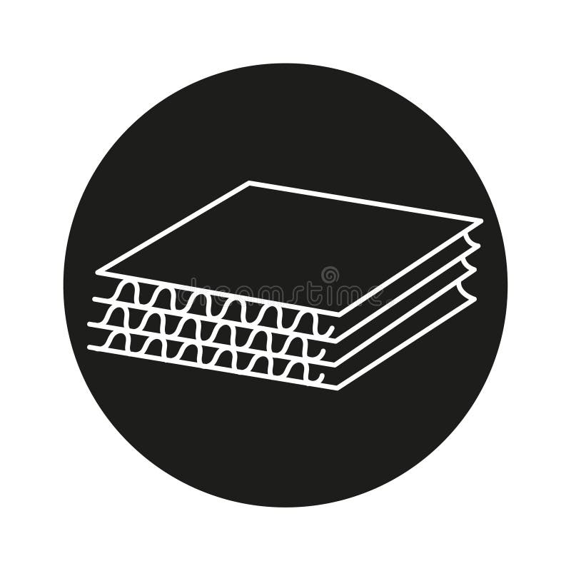 Stack of Corrugated Boards Line Black Icon. Sign for Web Page, Mobile ...